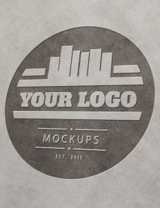 Metal Engraved Logo MockUp