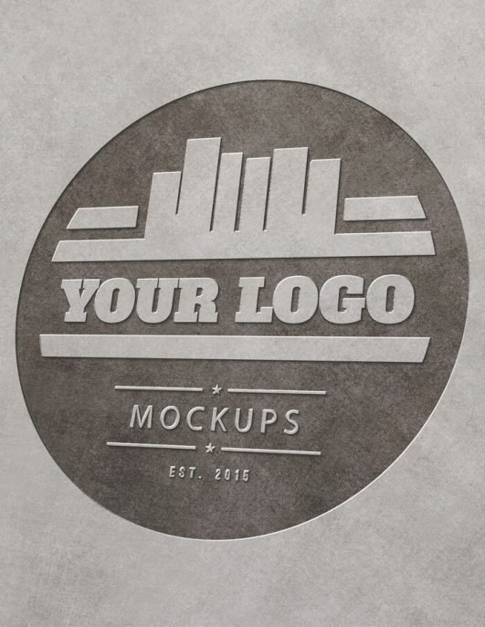 Metal Engraved Logo MockUp