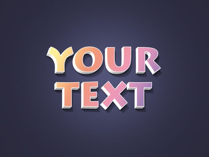 YOYO 3D Text Effect PSD