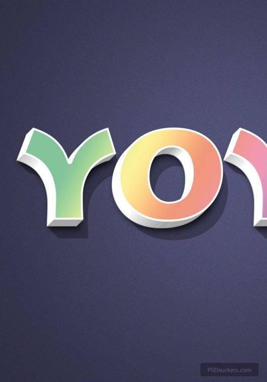 YOYO 3D Text Effect PSD