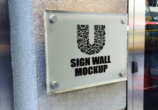 Window Signage Logo MockUp