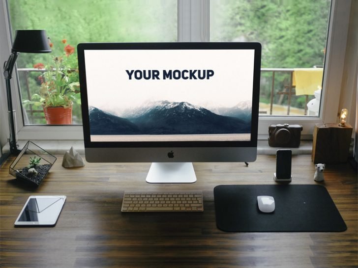 Free Apple iMac MockUp