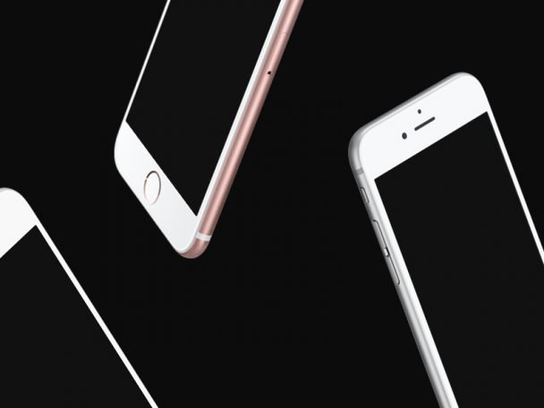 Floating iPhone MockUp PSD
