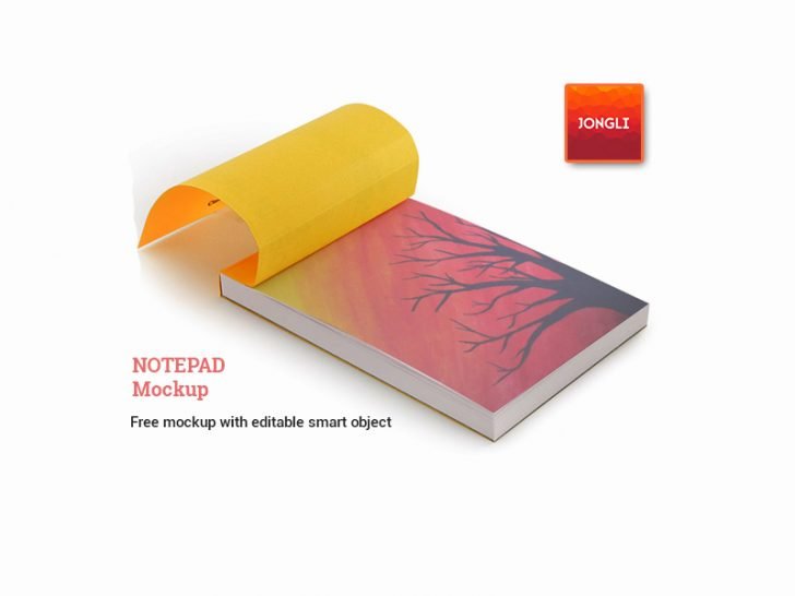 Free Notepad MockUp PSD