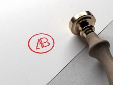 Stamped Paper Logo MockUp