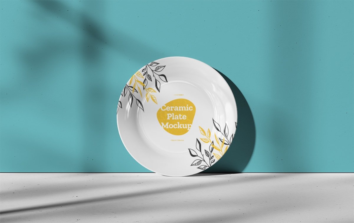 Free Ceramic Plate MockUp