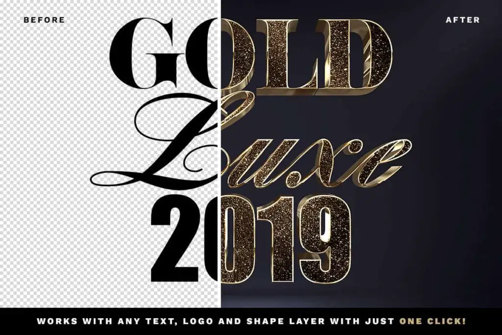 Free 3d Gold Text Effect Mockup